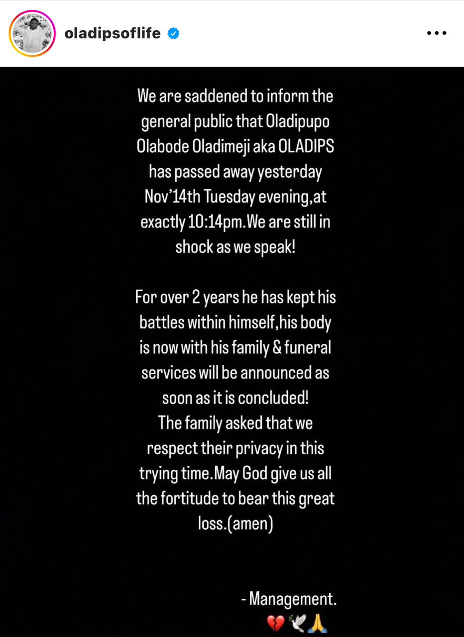 Oladips Biography Biography: Age, Career, Net Worth, Songs, Girlfriend, Death, Record Label Feud ...